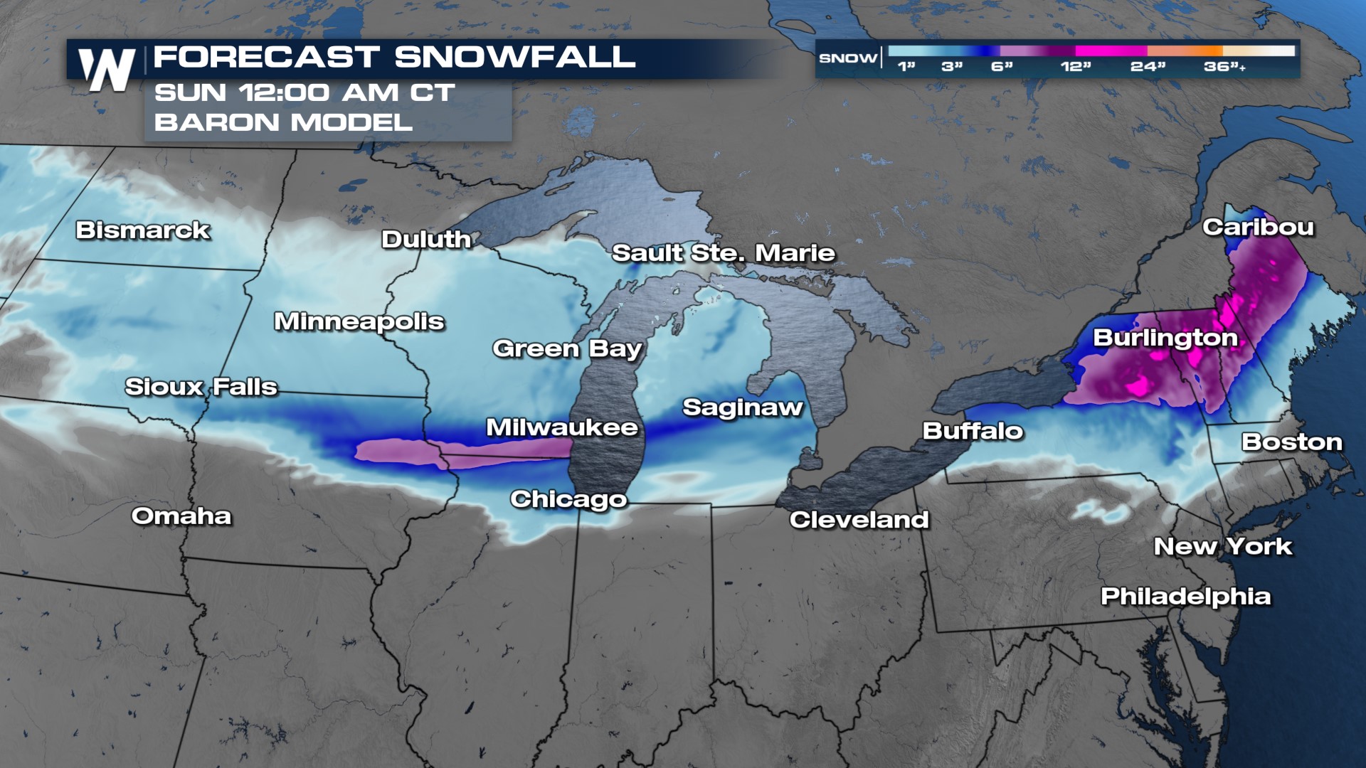Quick-Moving System Brings Northern Latitude States Snow - WeatherNation