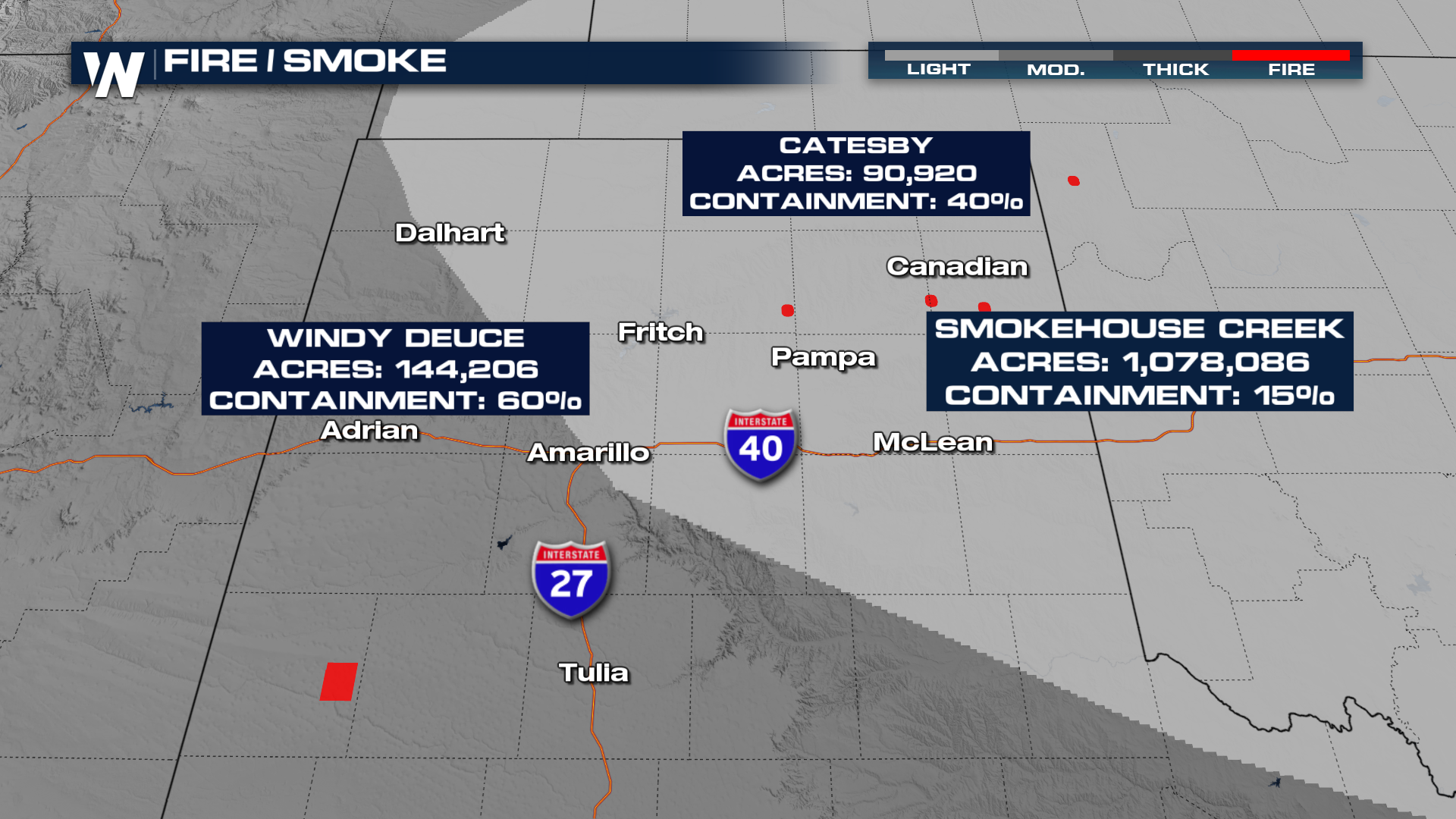 Downed Powerlines Contributed to Texas Wildfires - WeatherNation