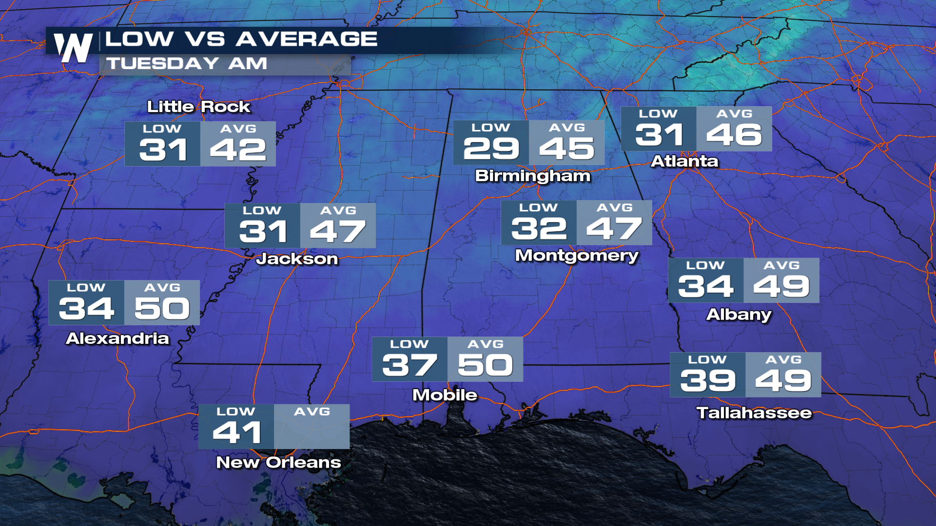 Temps Drop to the 20s in the South - WeatherNation