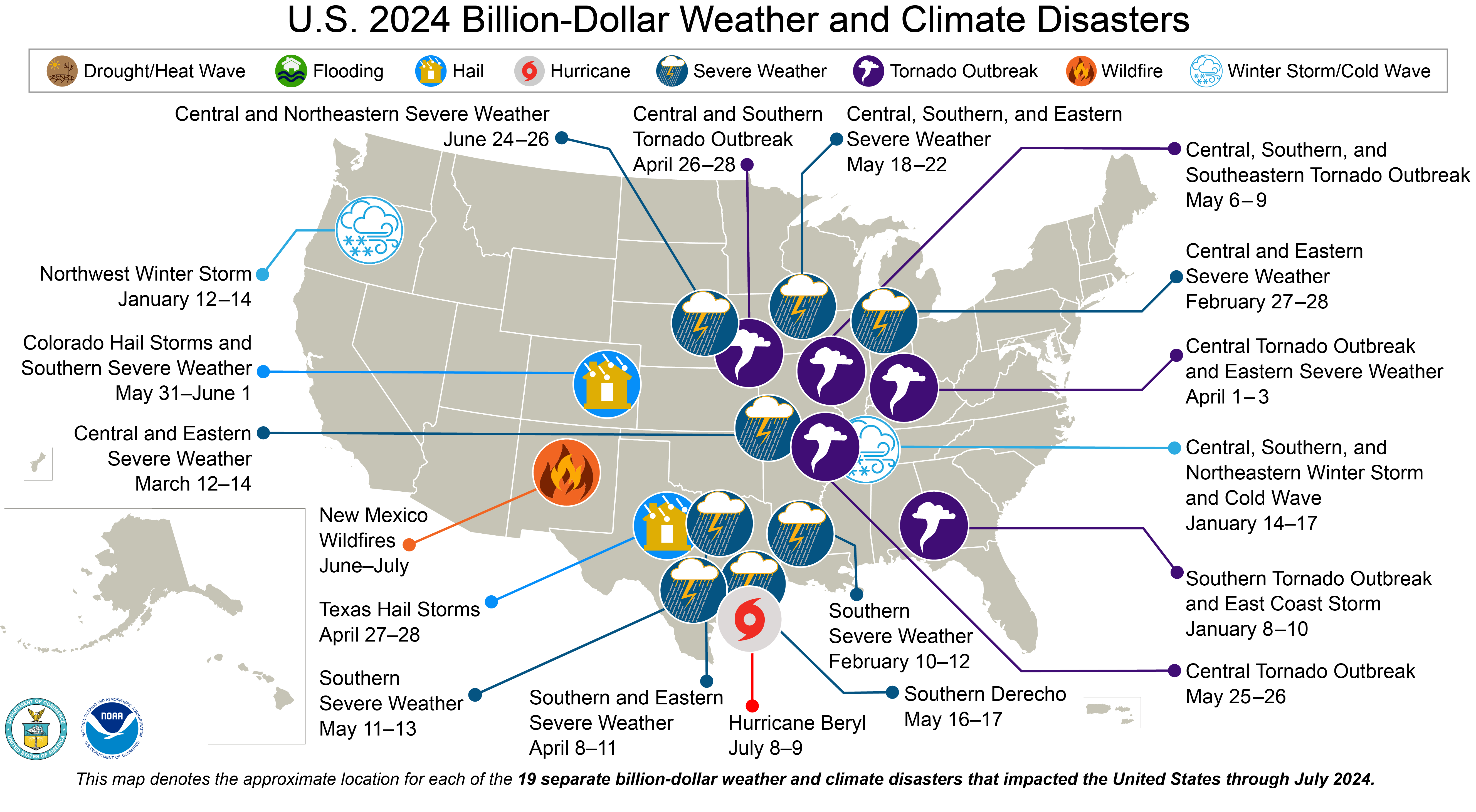Billion Dollar Disasters: 19 So Far in 2024 - WeatherNation