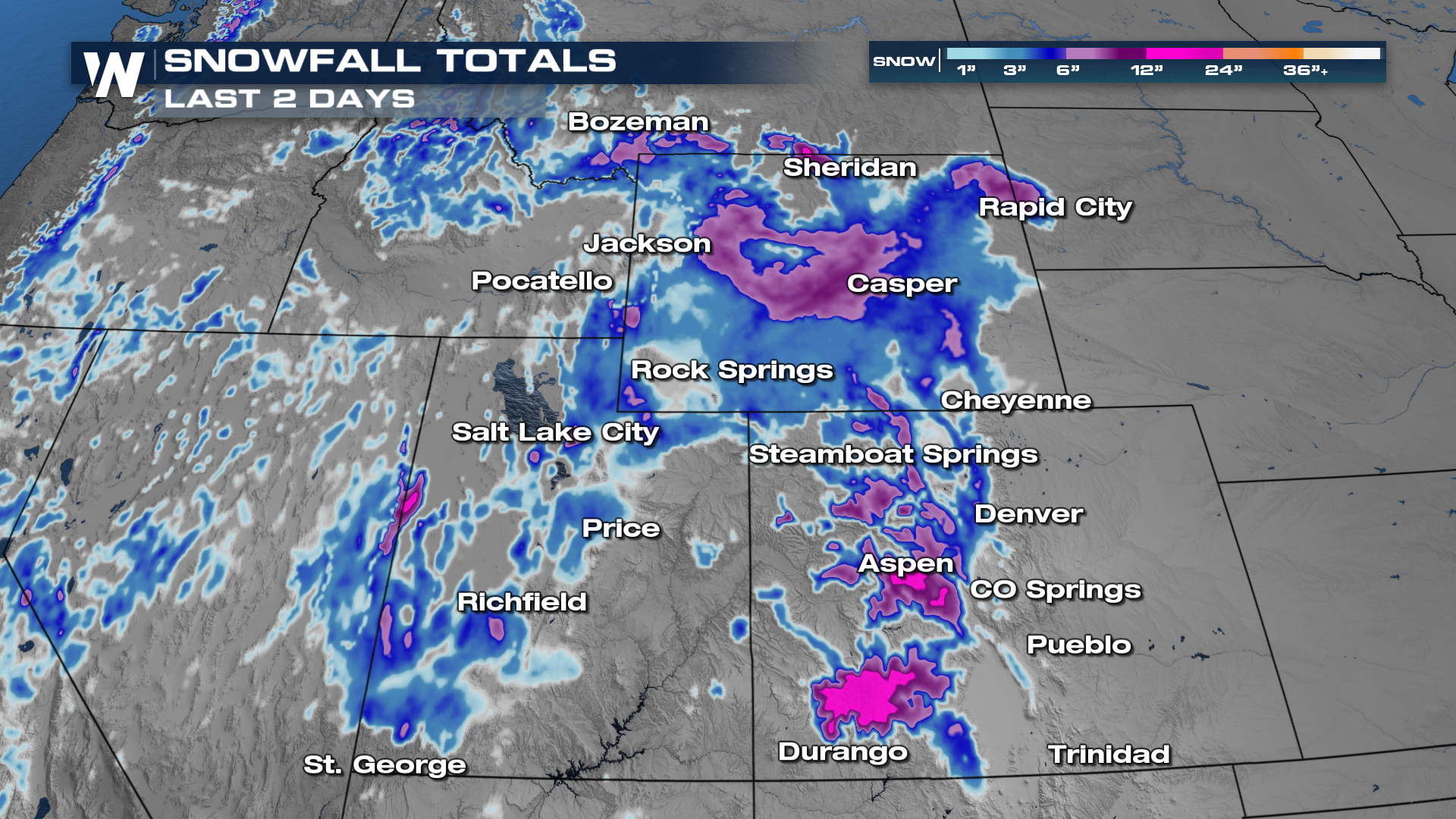 Rocky Mountain Snowfall Wrapping Up Wednesday - WeatherNation