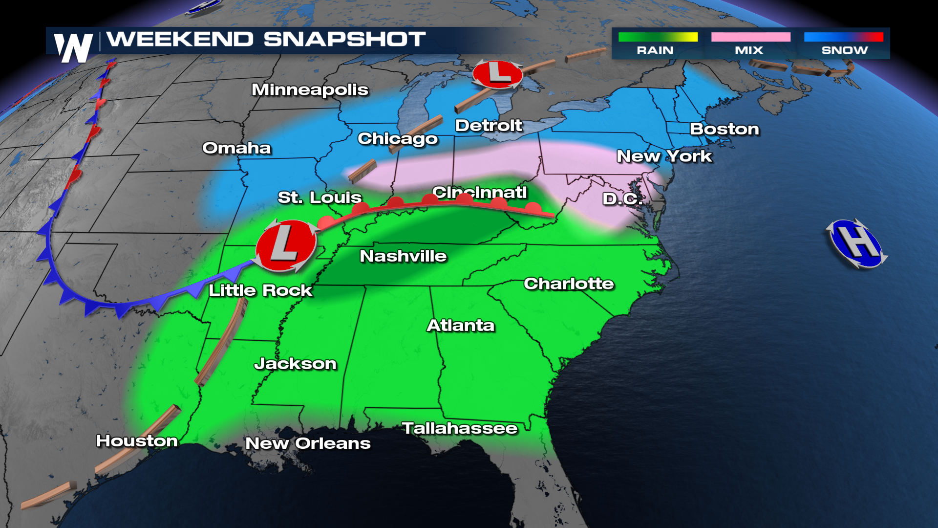Tracking Weekend Winter Weather & Severe Storms - WeatherNation