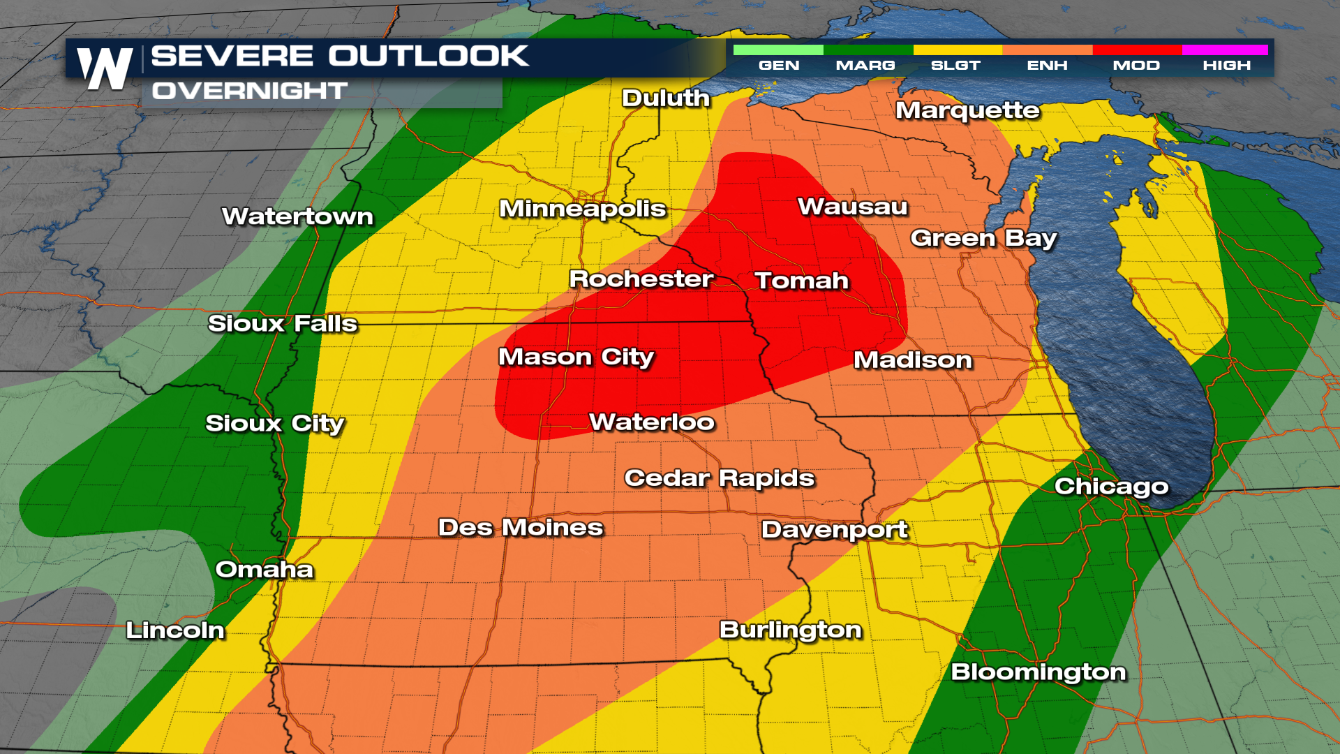 Dangerous Storms Moving Across the Upper Midwest Overnight - WeatherNation
