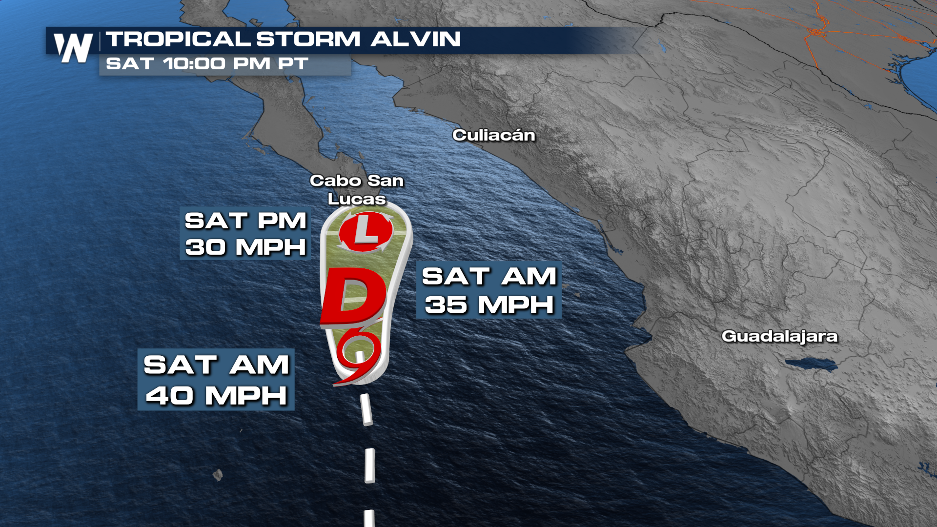 First Named Storm of the Season in the Pacific, Alvin Heads Toward Baja ...