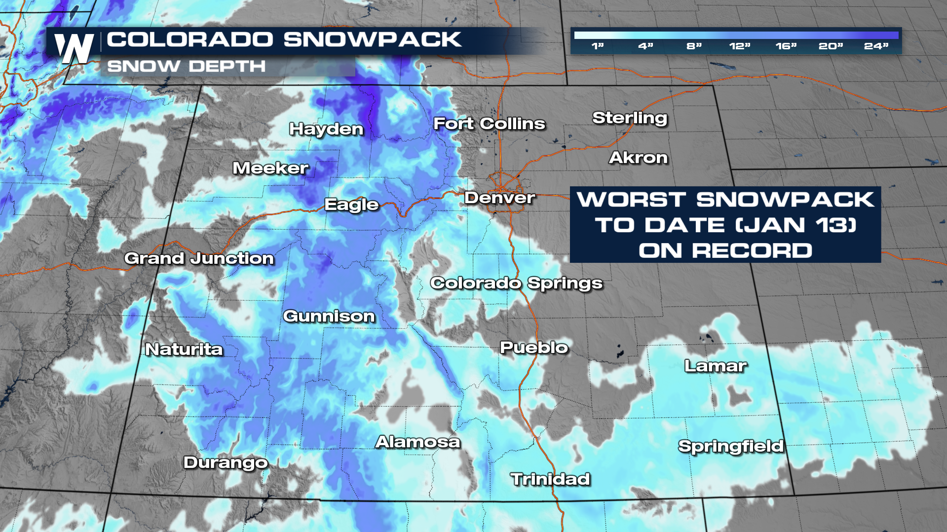 Colorado Snowpack Hits Record Low for Mid-January - WeatherNation