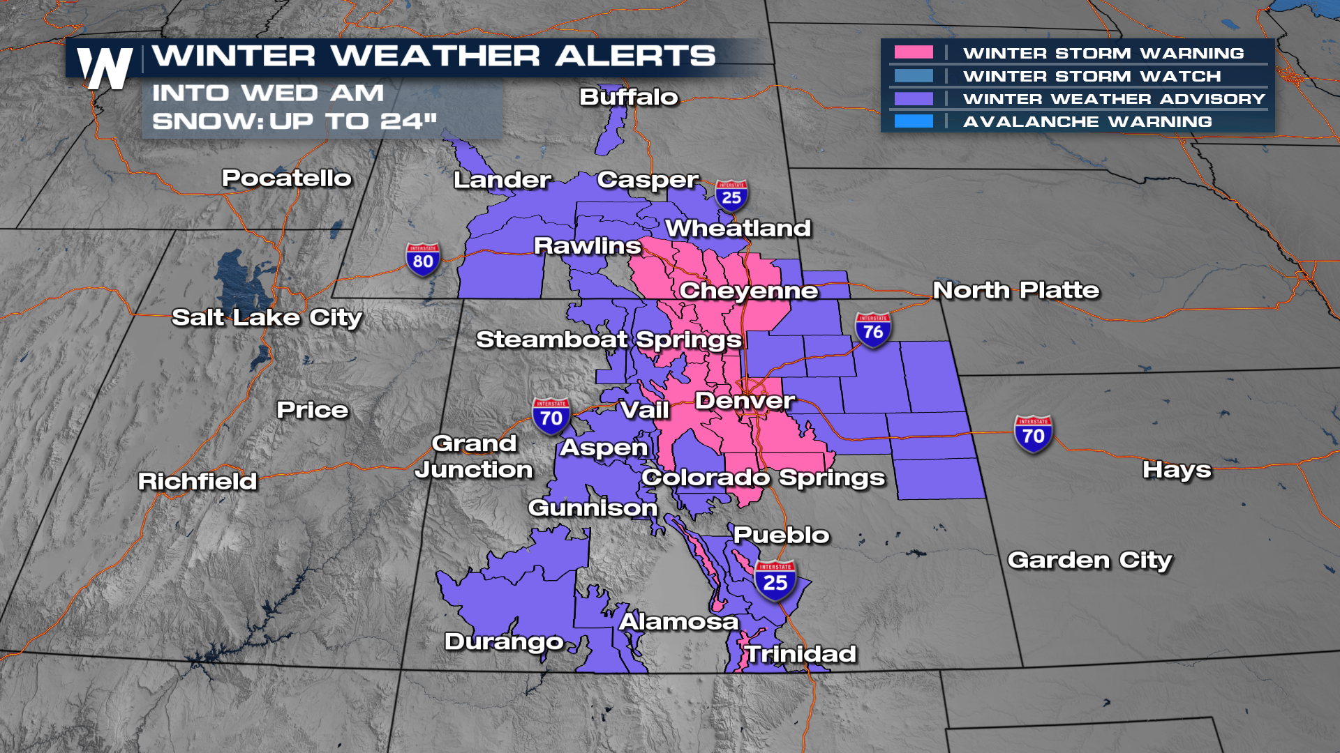 Late Season Snow Chances for I-25 - WeatherNation